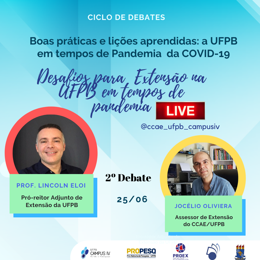 Ccae Promove Live Sobre Desafios Para A Extensão Na Ufpb Em Tempos De